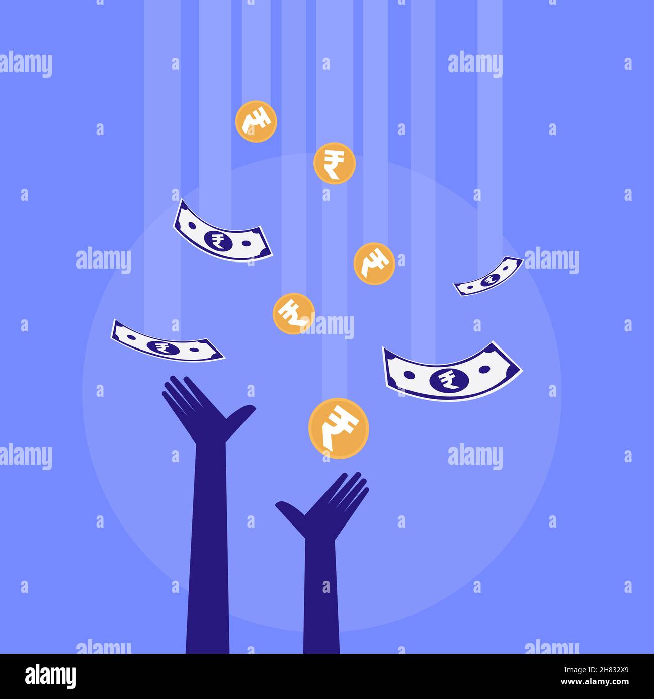 Indian currency notes coin Stock Vector Images - Alamy