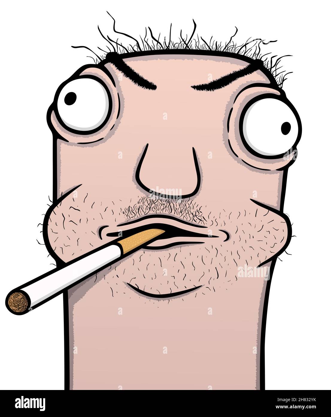 Smoker and alcoholic cartoon, vector illustration Stock Vector Image ...