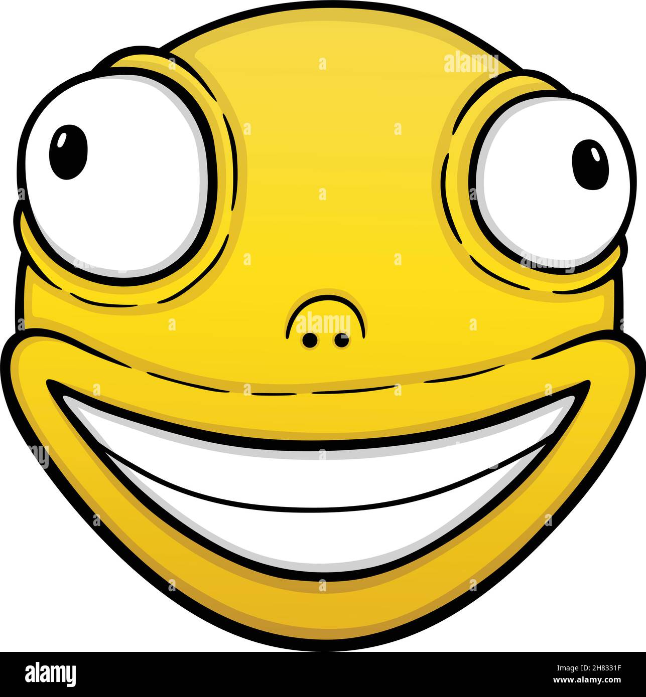 Orange crazy smile, cartoon illustration Stock Vector Image & Art - Alamy