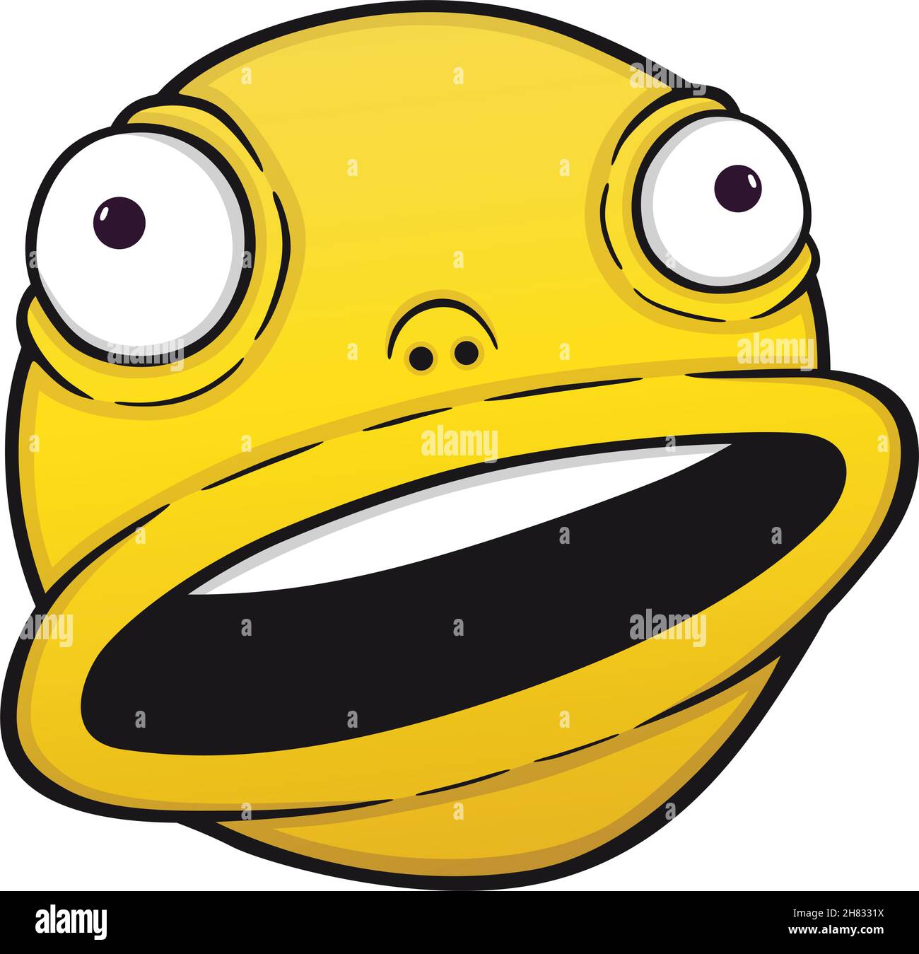 Crazy orange smile, watching face Stock Vector Image & Art - Alamy