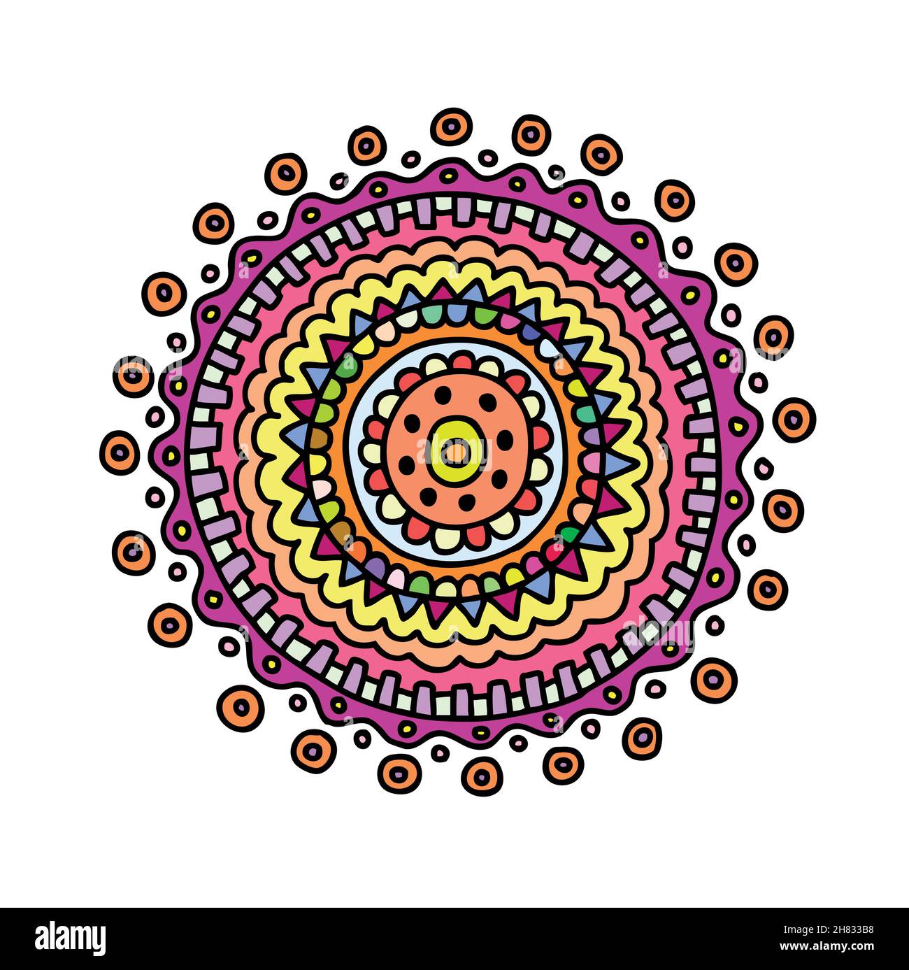 Hand drawn circle, vector decoration Stock Vector Image & Art - Alamy