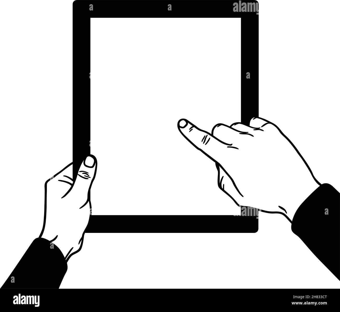 Hands with the touch, vector illustration Stock Vector Image & Art - Alamy