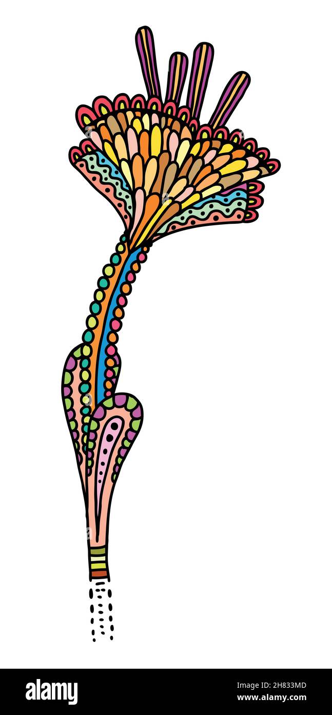 Psychedelic ornamental pattern hand Stock Vector Images - Alamy