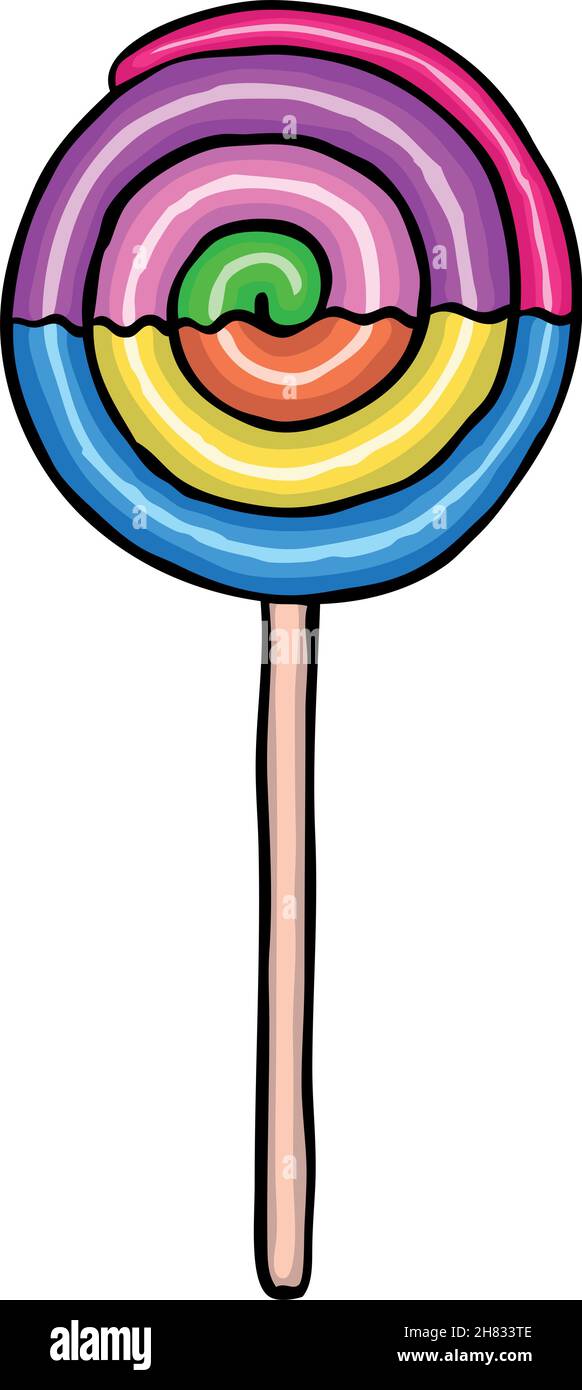Painted sweet candy, vector illustration Stock Vector Image & Art - Alamy