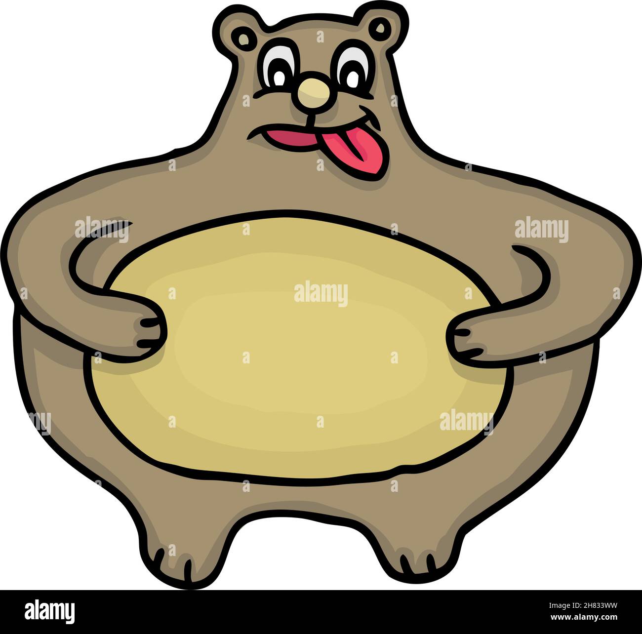 Painted fat bear, vector illustration Stock Vector Image & Art - Alamy