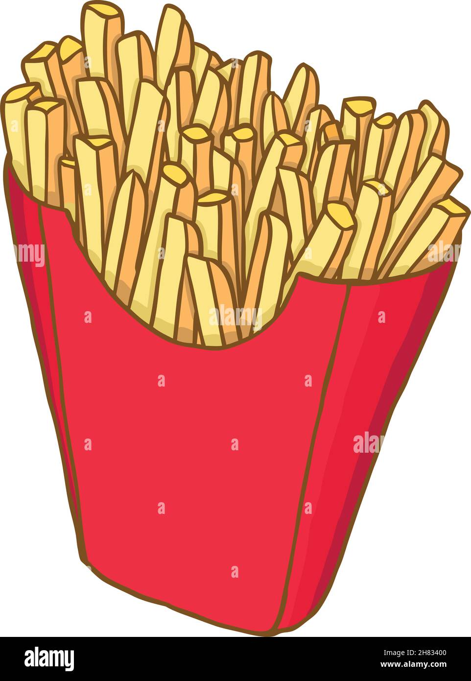 French fries sketch hand Cut Out Stock Images & Pictures - Alamy