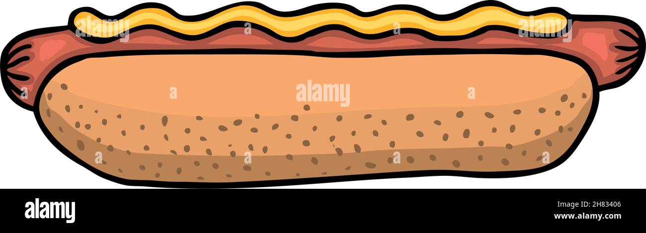 Painted hot dog, vector illustration Stock Vector Image & Art - Alamy