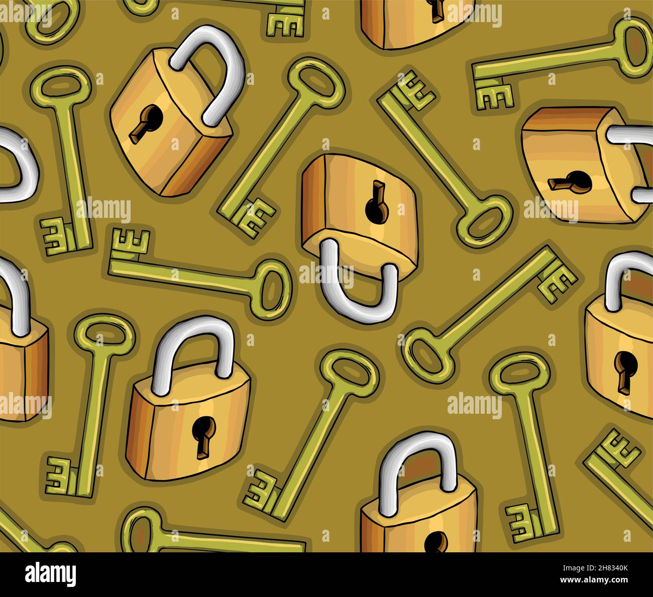 Seamless texture of keys and padlocks Stock Vector Image & Art - Alamy