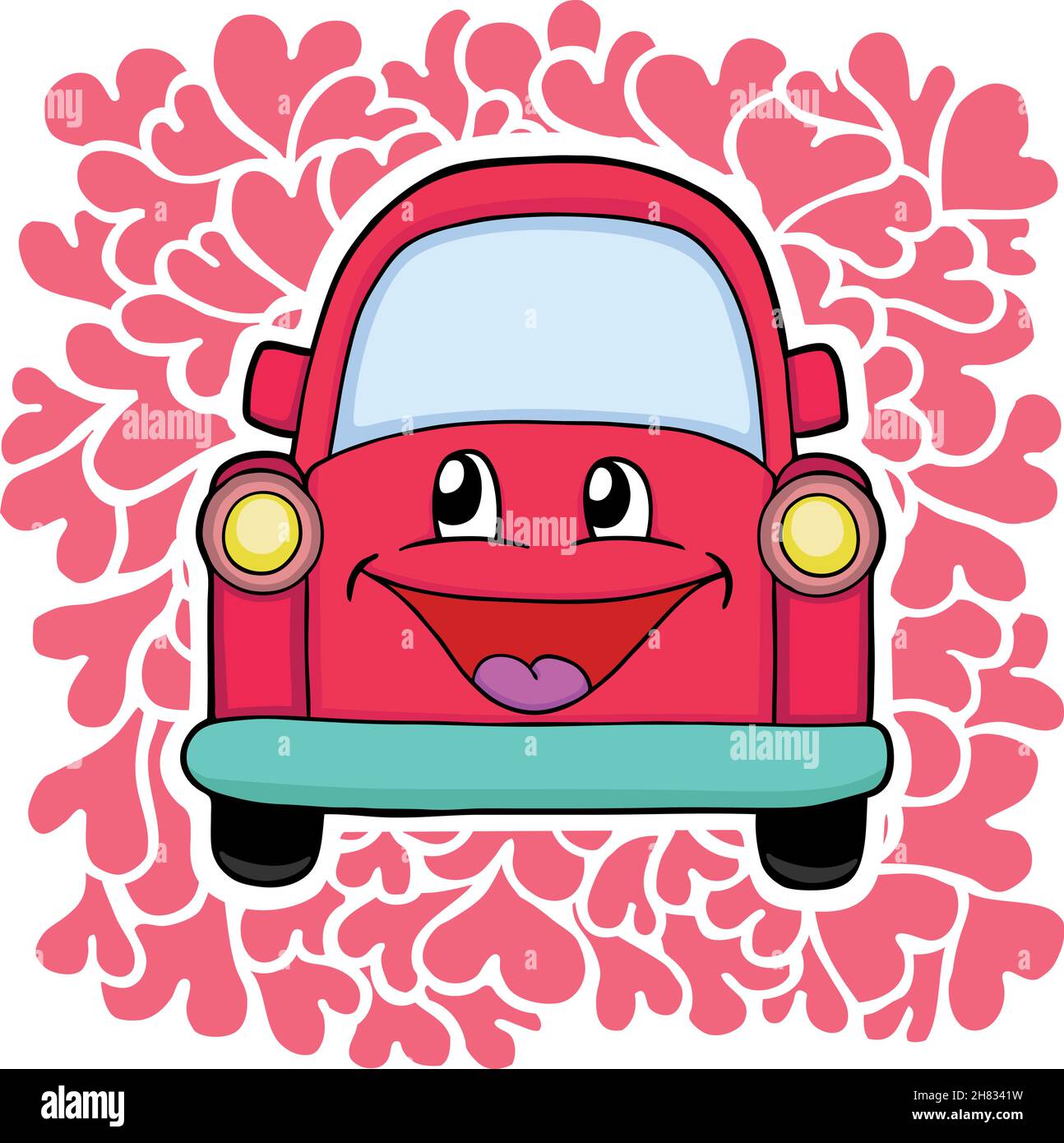 Red car clipart Stock Vector Images - Alamy