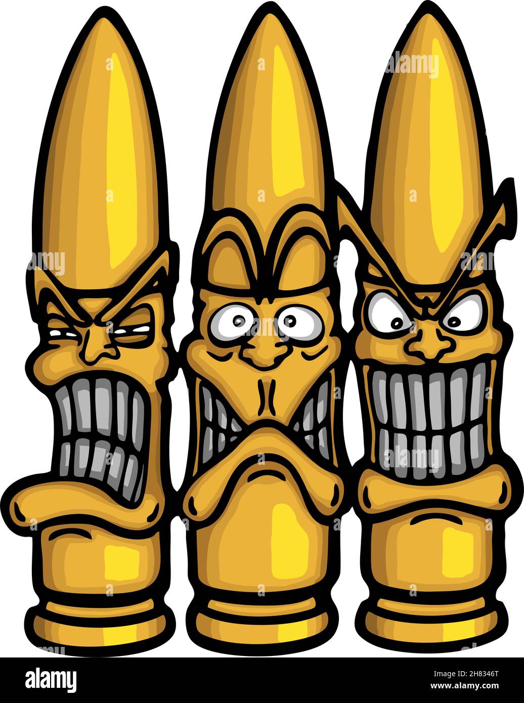 Angry funny bullets, vector illustration Stock Vector Image & Art - Alamy