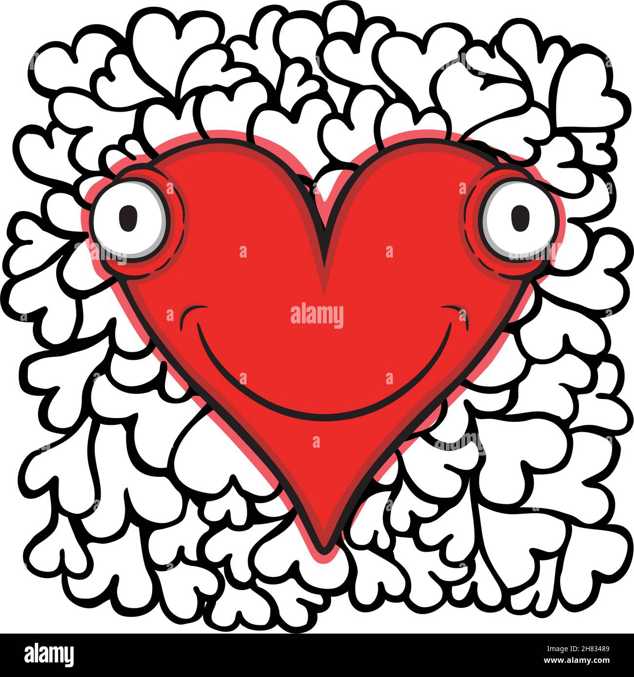 Big red heart Stock Vector Images - Alamy