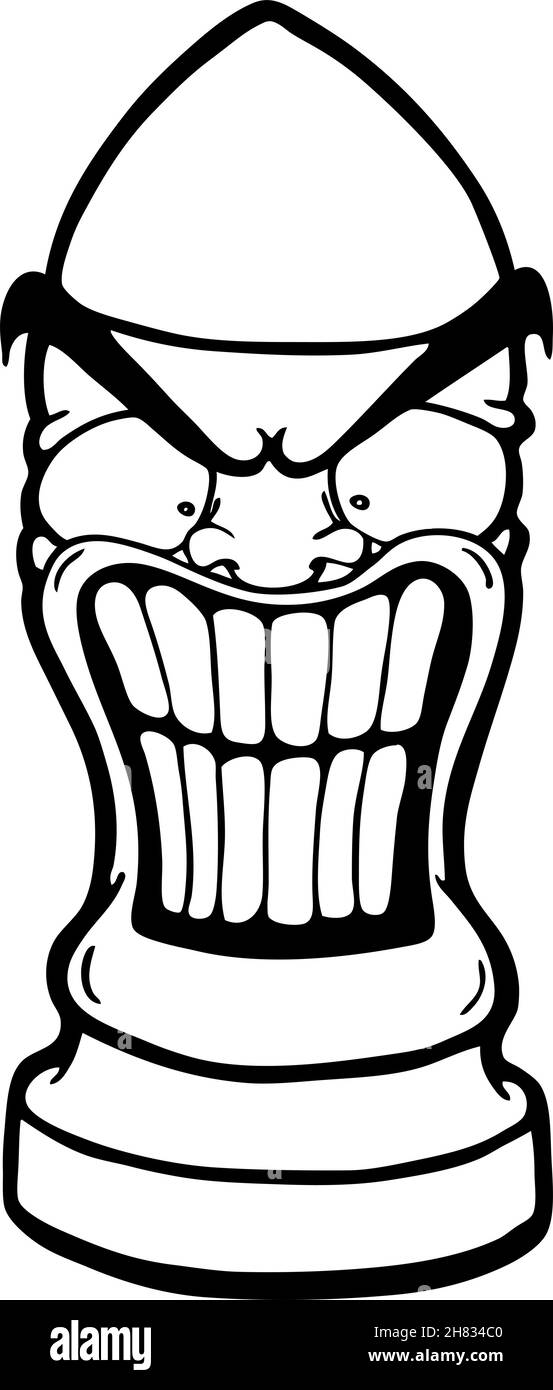 Vector emoticon illustration hair Black and White Stock Photos & Images ...