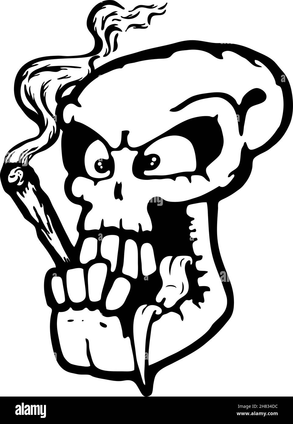 Drunk Skull Stock Vector Images - Alamy