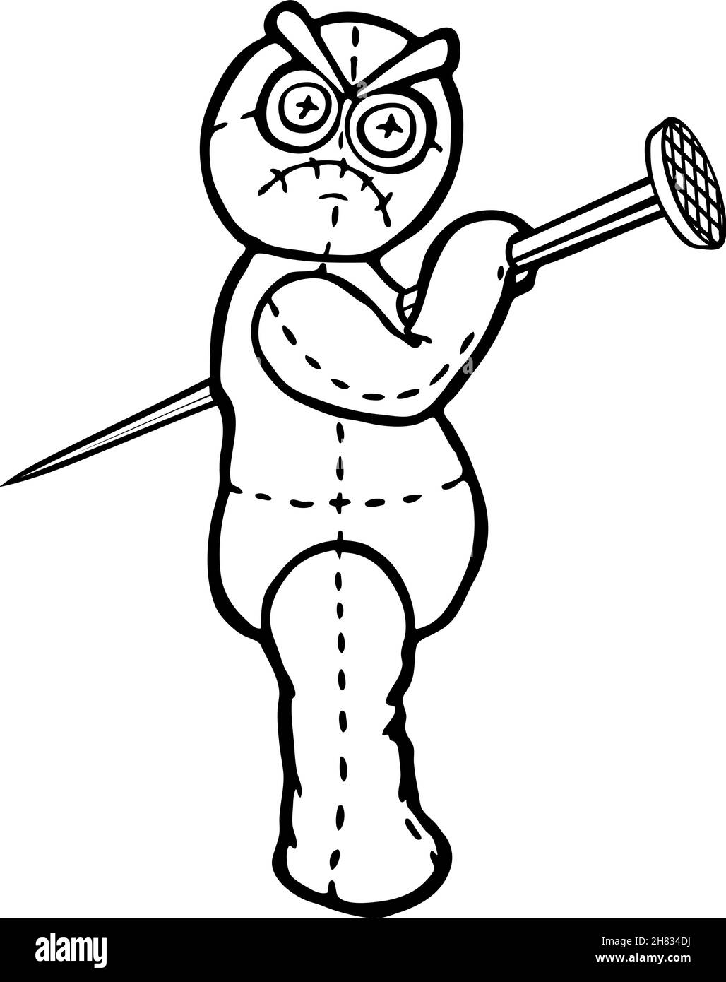 Painted Voodoo doll, vector illustration Stock Vector Image & Art - Alamy