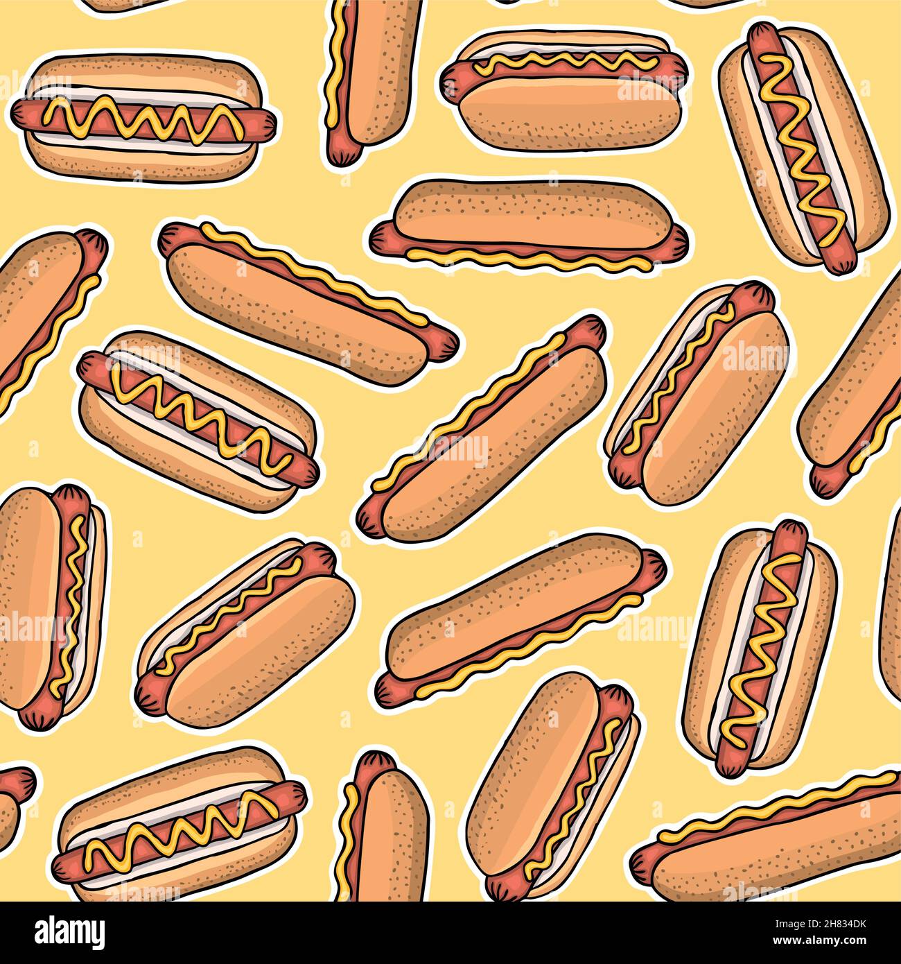 Hot dogs vector vectors hi-res stock photography and images - Alamy