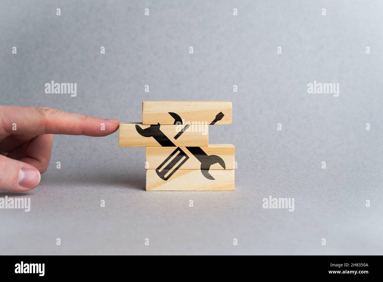 Concept for creating customer service and support from screwdriver and ...