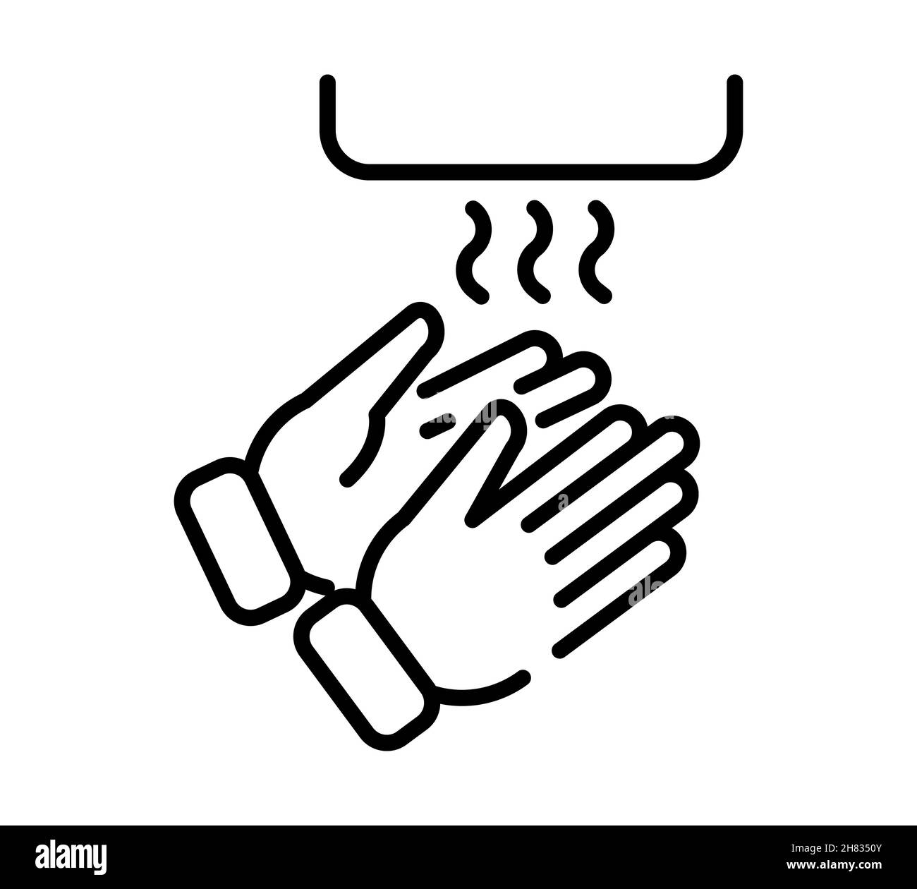Hand dryer sign Black and White Stock Photos & Images - Alamy