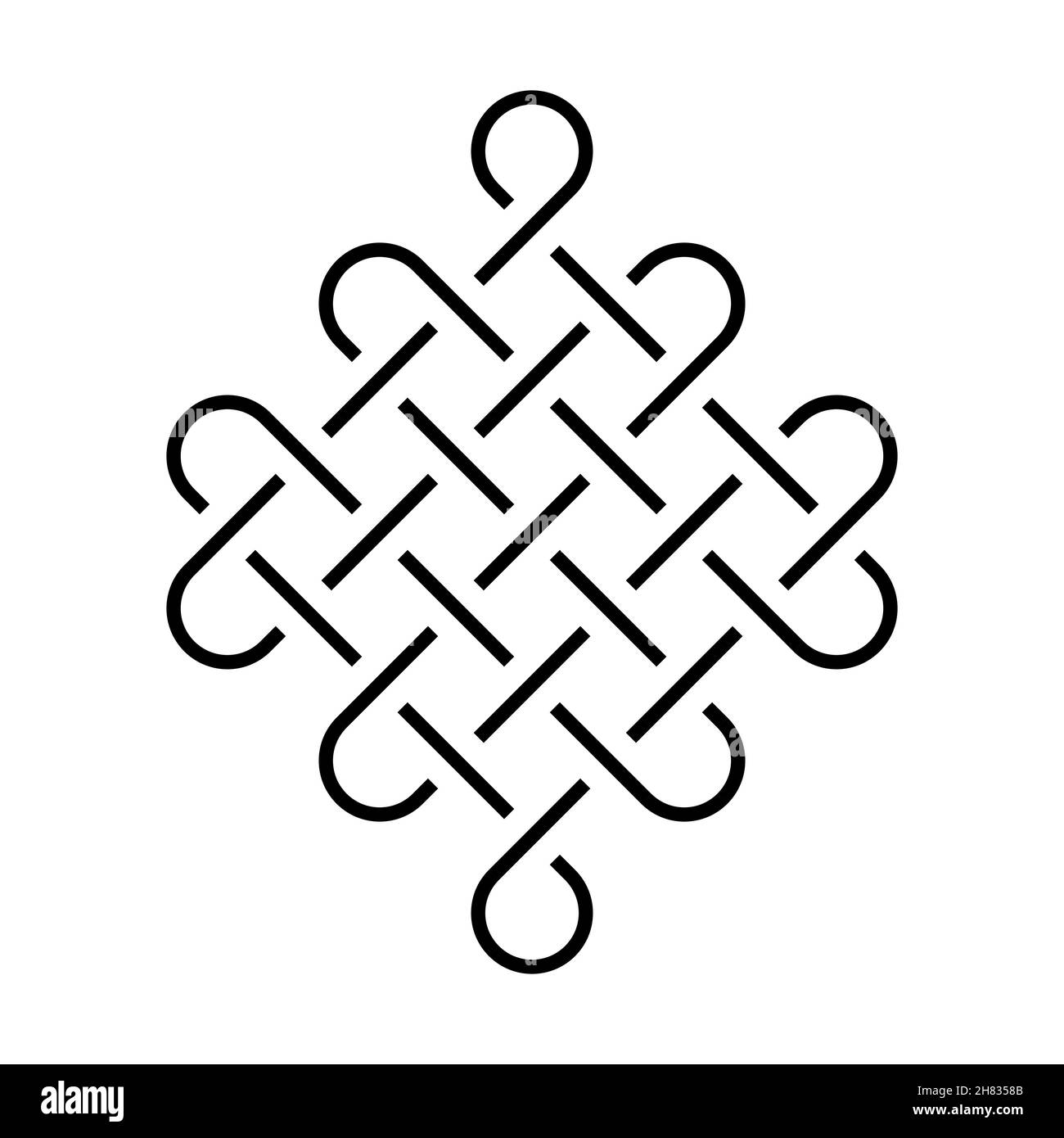 Endless knot - black vector symbol Stock Vector Image & Art - Alamy