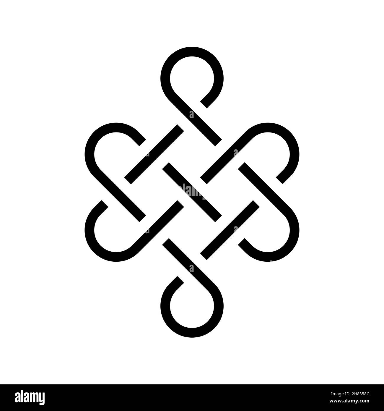 Endless knot - black vector symbol Stock Vector Image & Art - Alamy