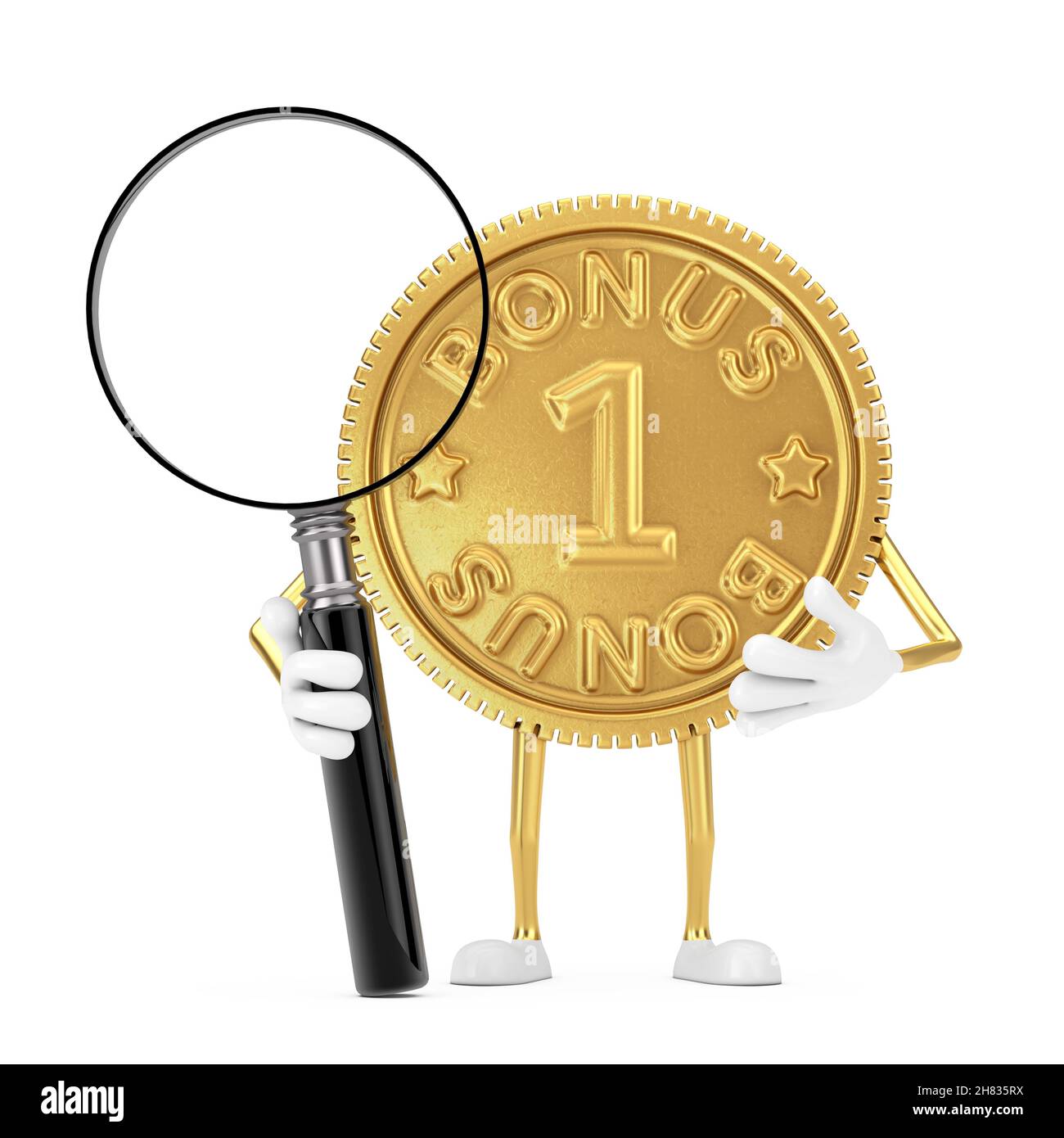 Golden Loyalty Program Bonus Coin Person Character Mascot with ...