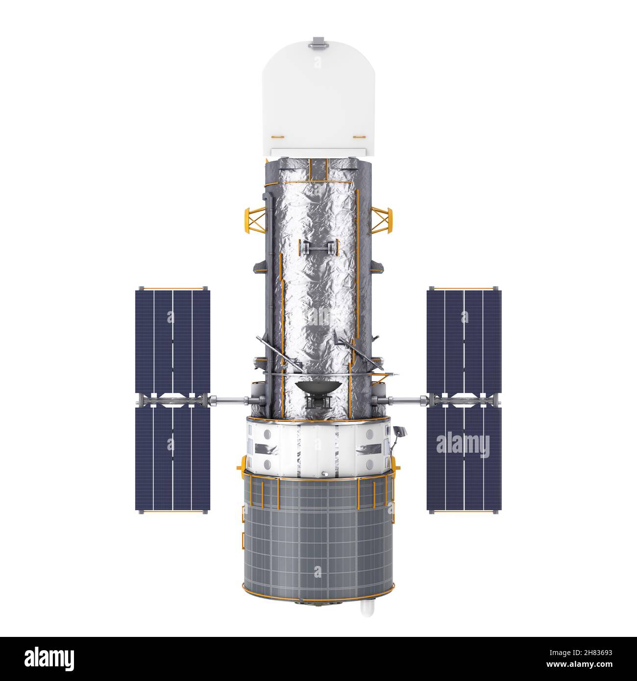 Space Telescope Hubble on a white background. 3d Rendering Stock Photo ...