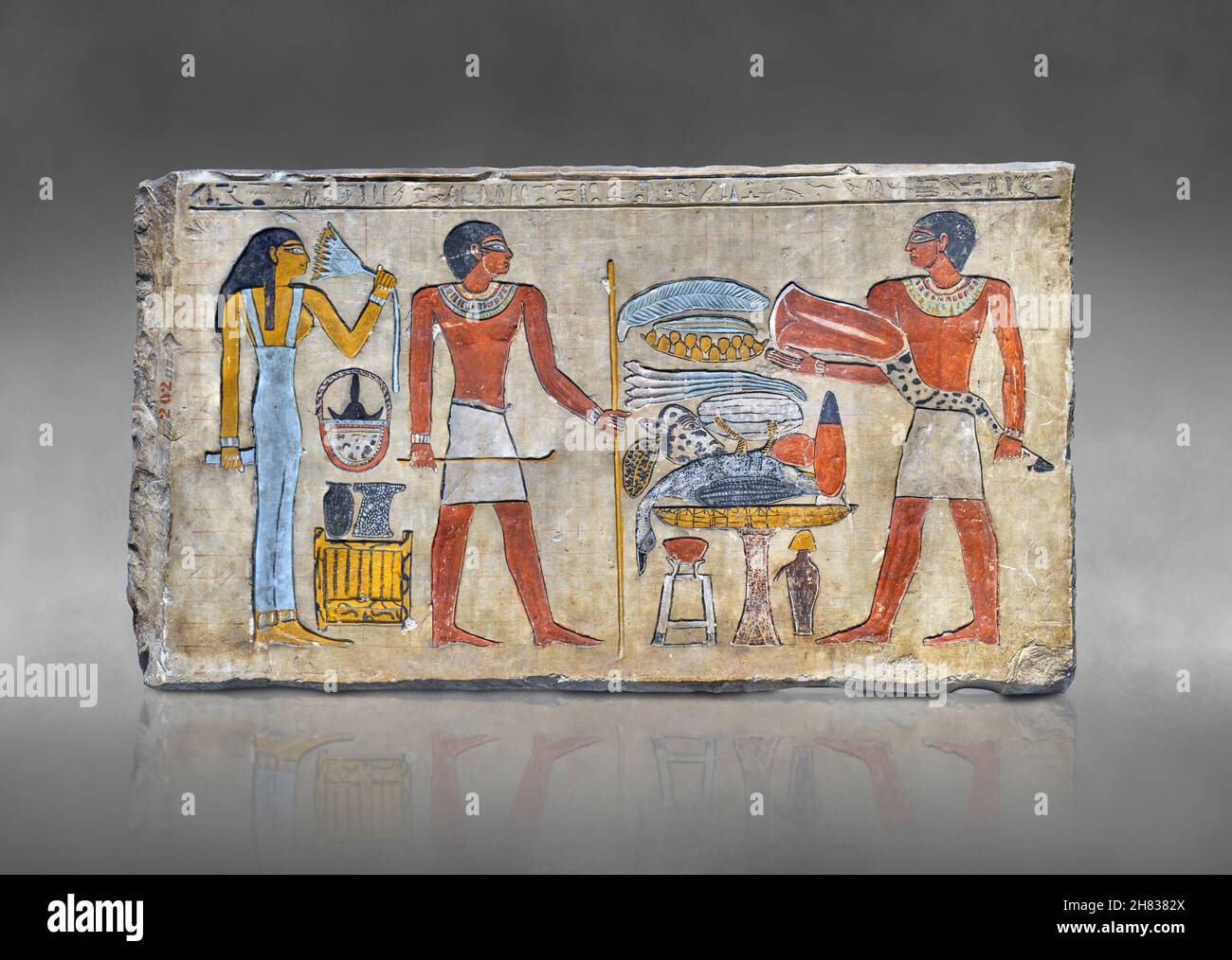Ancient Egyptian painted relief panel of Cheti and his wife,circa 1980 ...