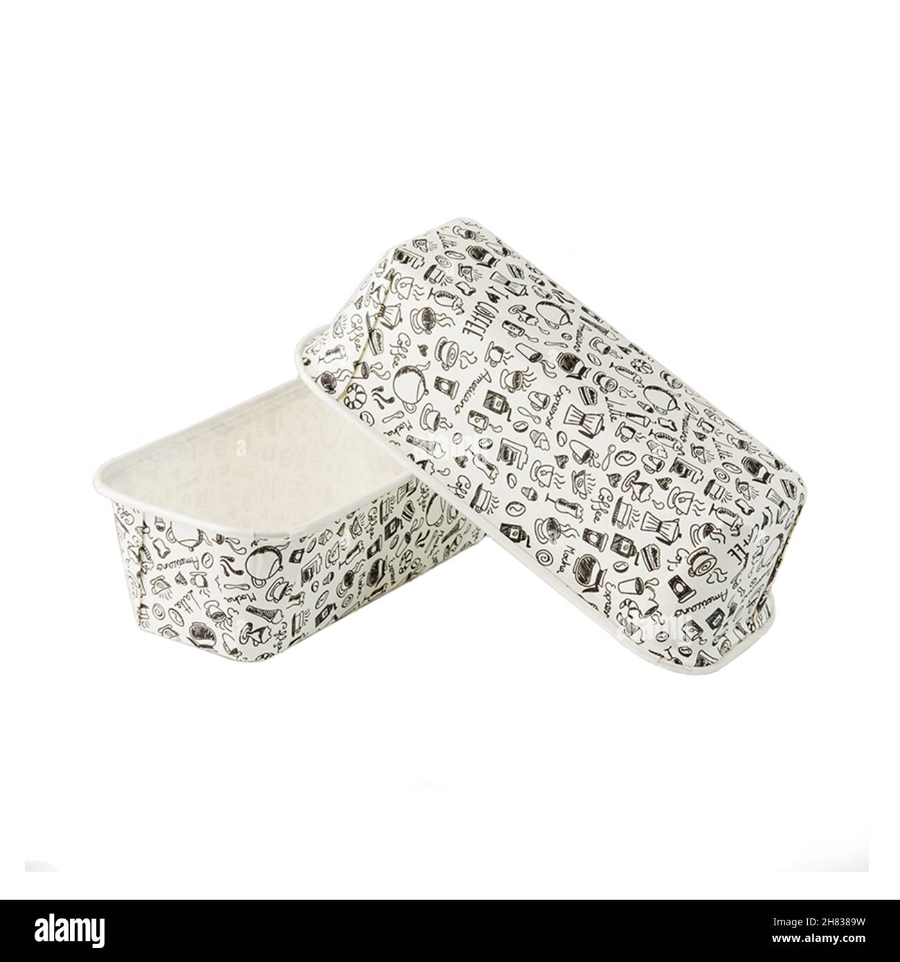 Paper baking form for cakes and bread isolated over white background ...