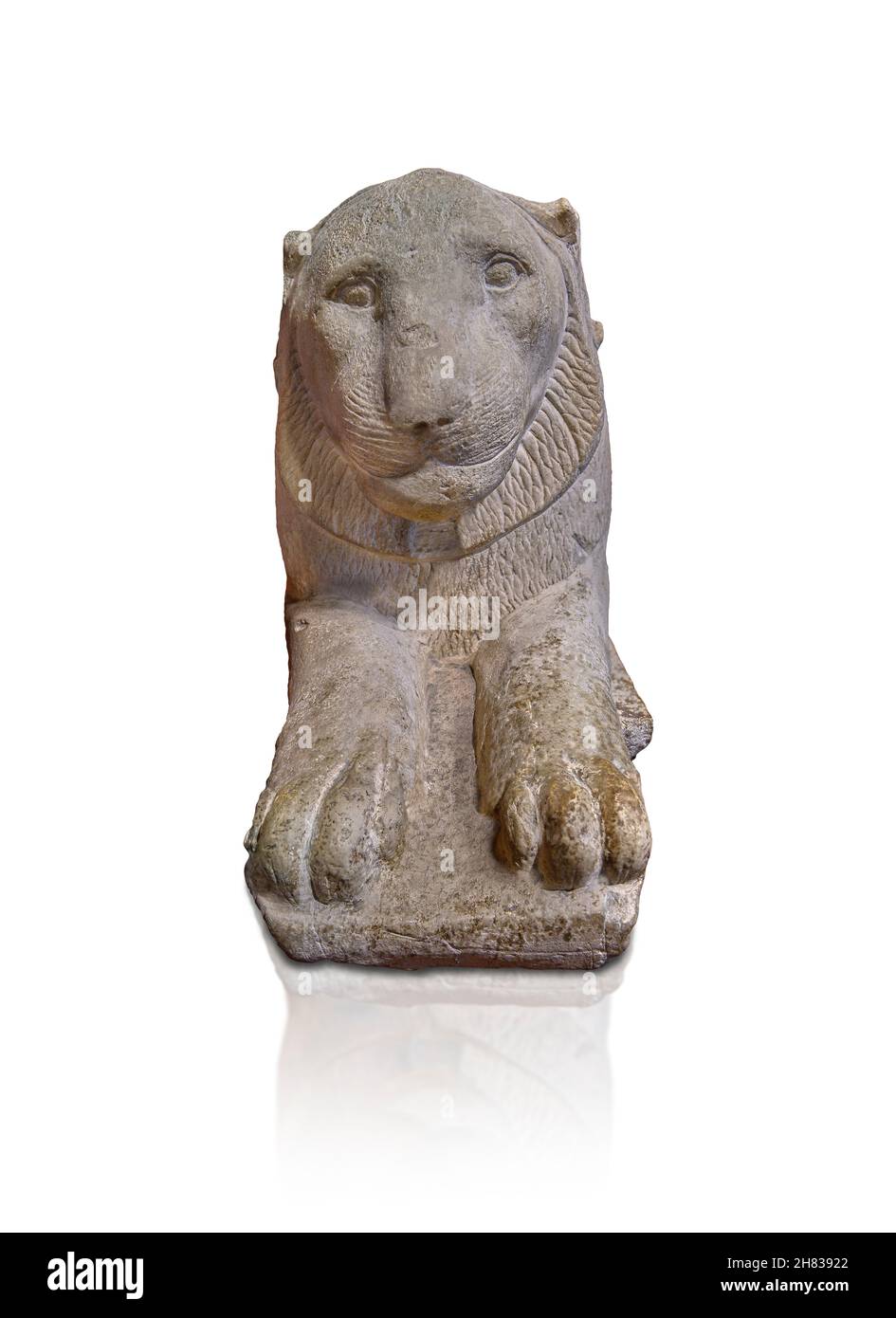 Ancient Egyptian statue of a recumbent lion , 350 BC, 30th Dynasty ...