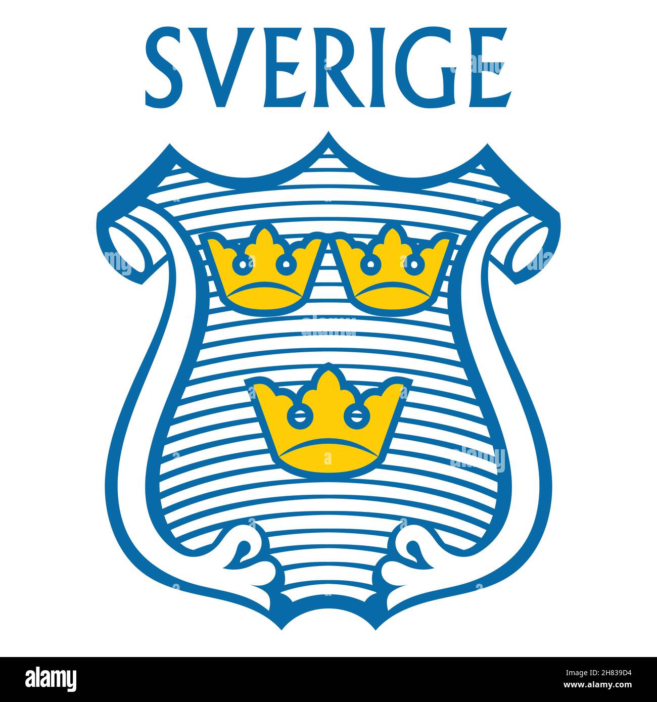 Three crowns of scandinavia Stock Vector Images - Alamy