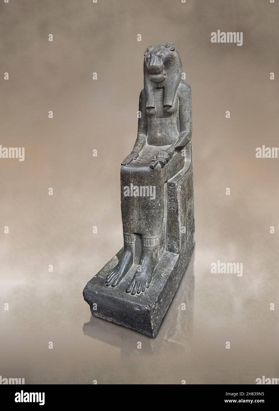 Ancient Egyptian seated statue of the goddess Sakhmet, 1410- 1372 BC ...