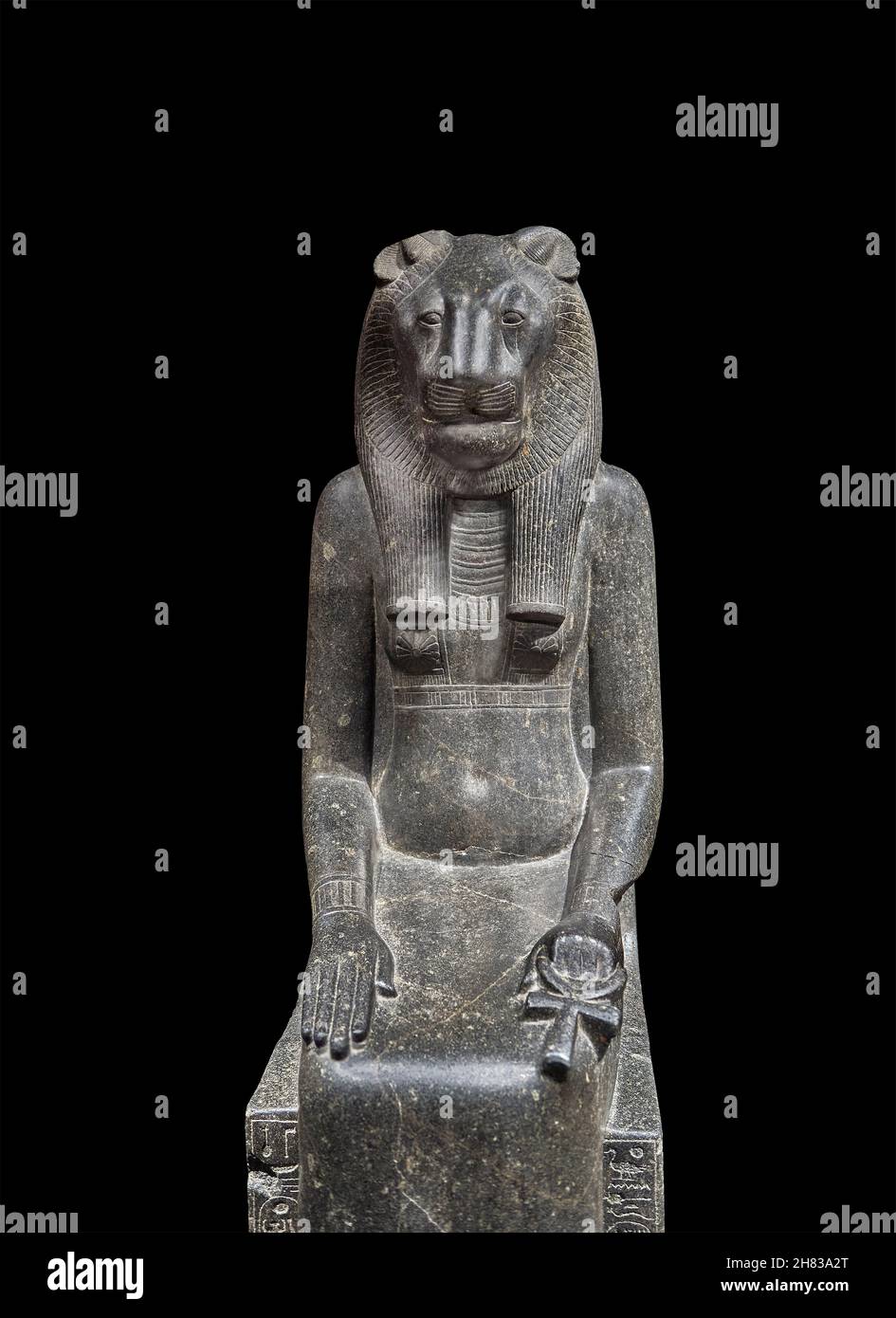 Ancient Egyptian seated statue of the goddess Sakhmet, 1410- 1372 BC ...
