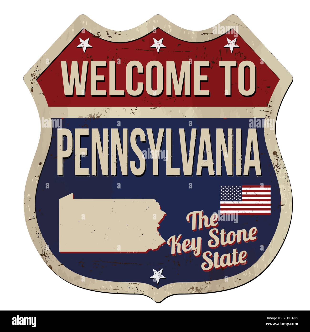 Pennsylvania welcome sign hi-res stock photography and images - Alamy