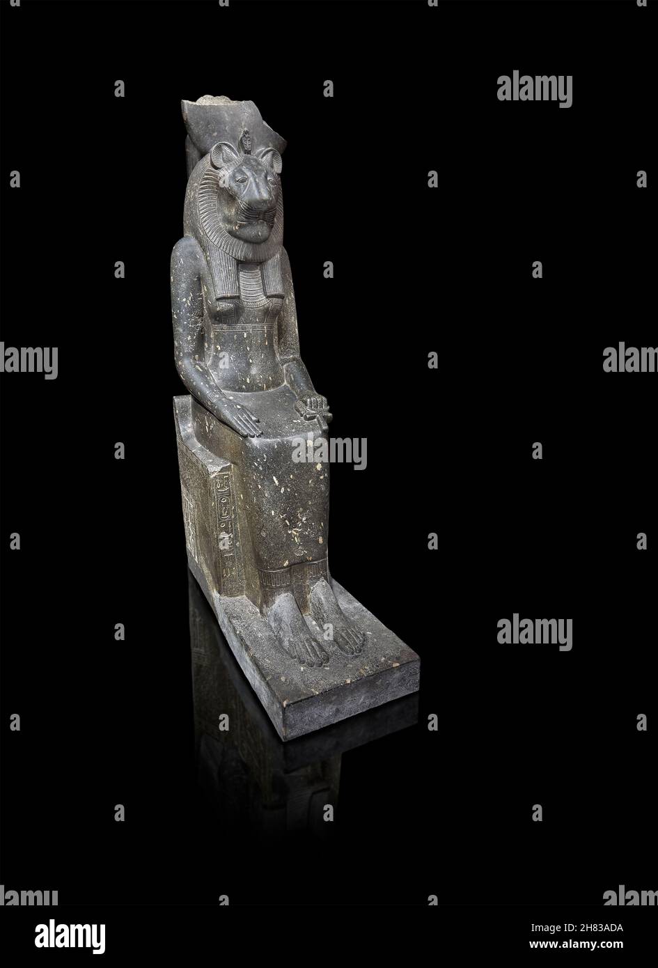 Ancient Egyptian seated statue of the goddess Sakhmet, 1410- 1372 BC ...