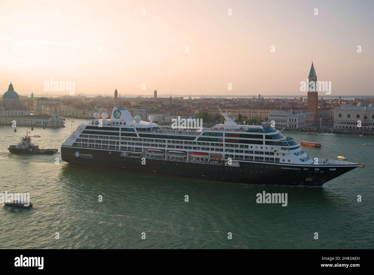 VENICE, ITALY-SEPTEMBER 26, 2017: "Azamara Quest" Cruise liner passes ...
