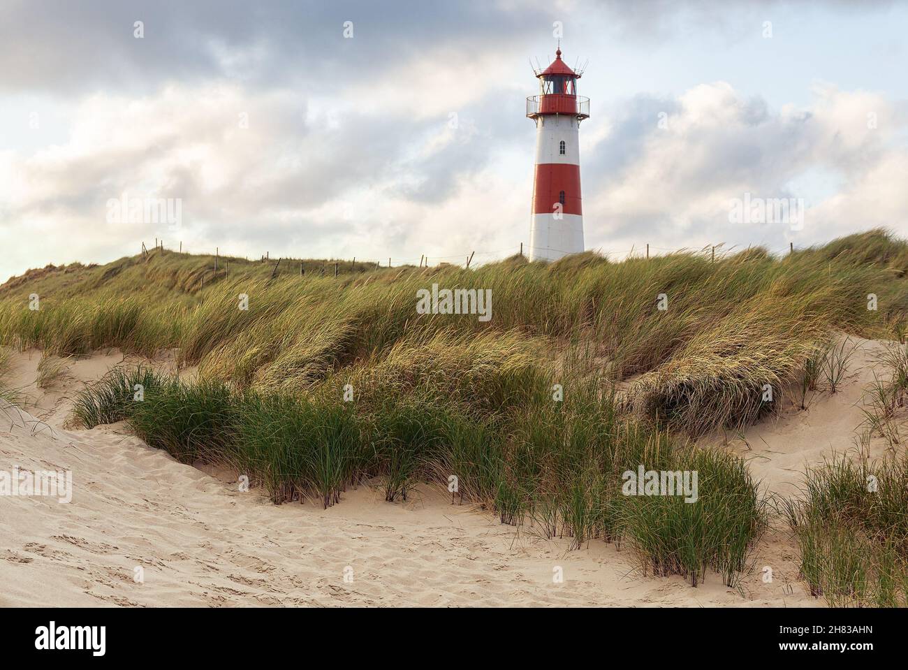 Beautiful Lighthouse List-Ost on the island Sylt, Germany Stock Photo ...