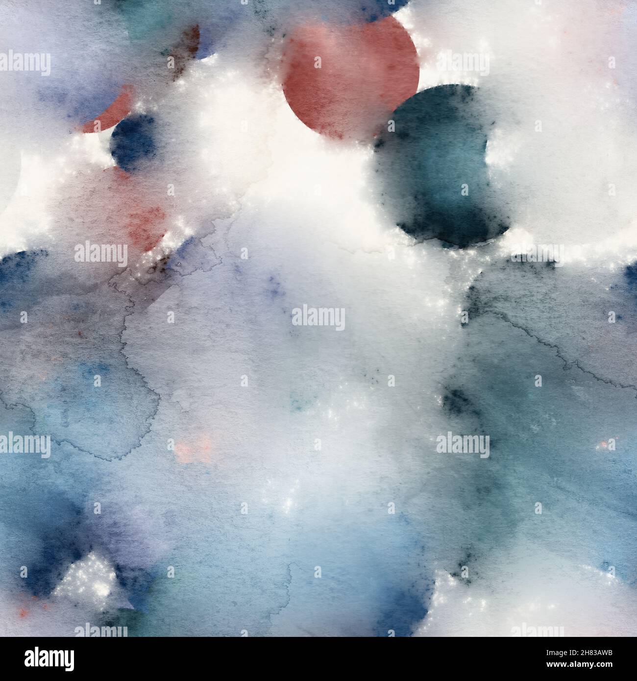 Seamless geo watercolor wet on wet bleed surface pattern design for ...
