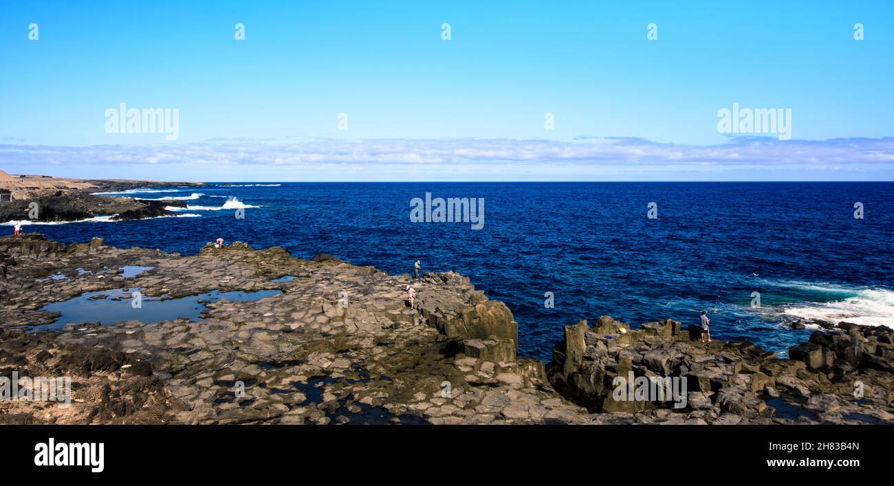 LOS SILOS, TENERIFE/SPAIN - NOVEMBER 3, 2021: Basalt columns of Los ...