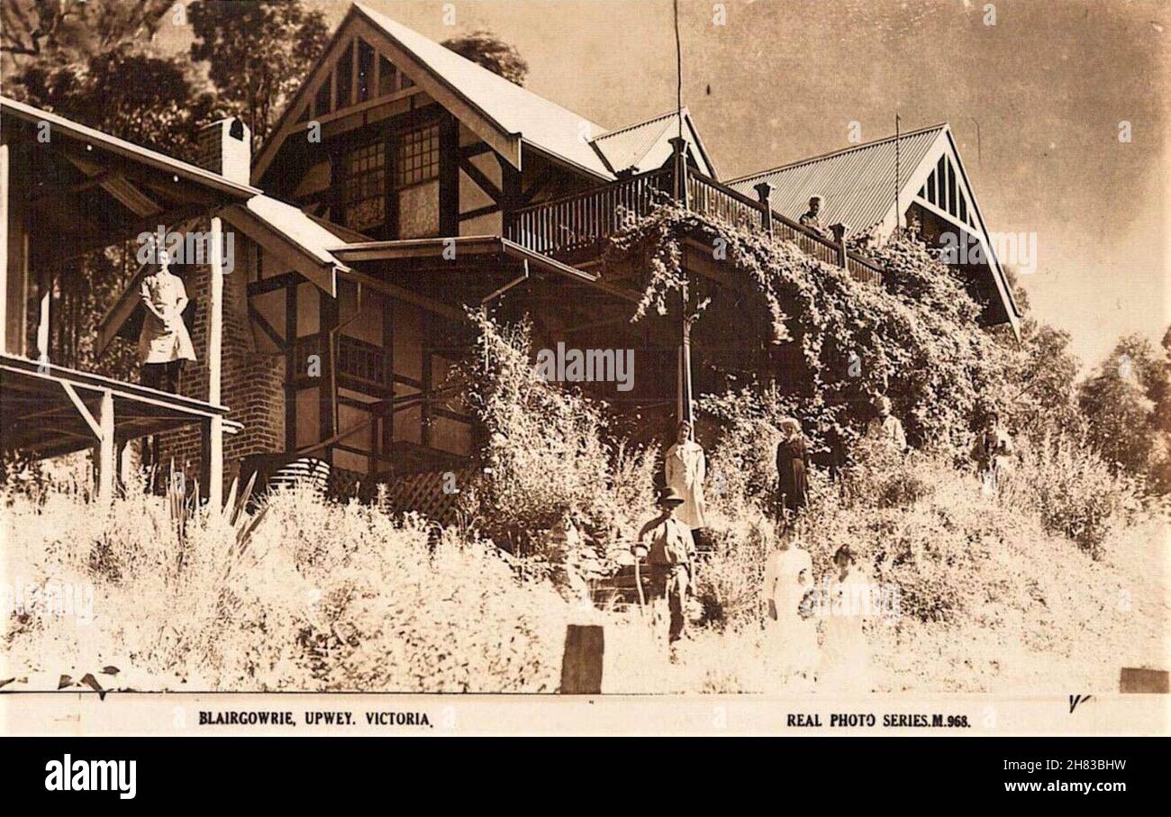 'Blairgowrie' at Upwey, Victoria - circa 1920 Stock Photo - Alamy