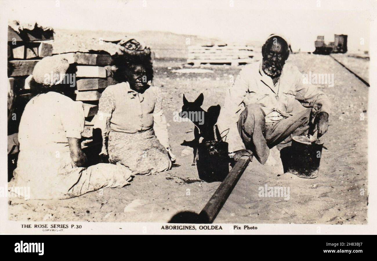 Aborigines at Ooldea, South Australia - circa 1917 Stock Photo - Alamy