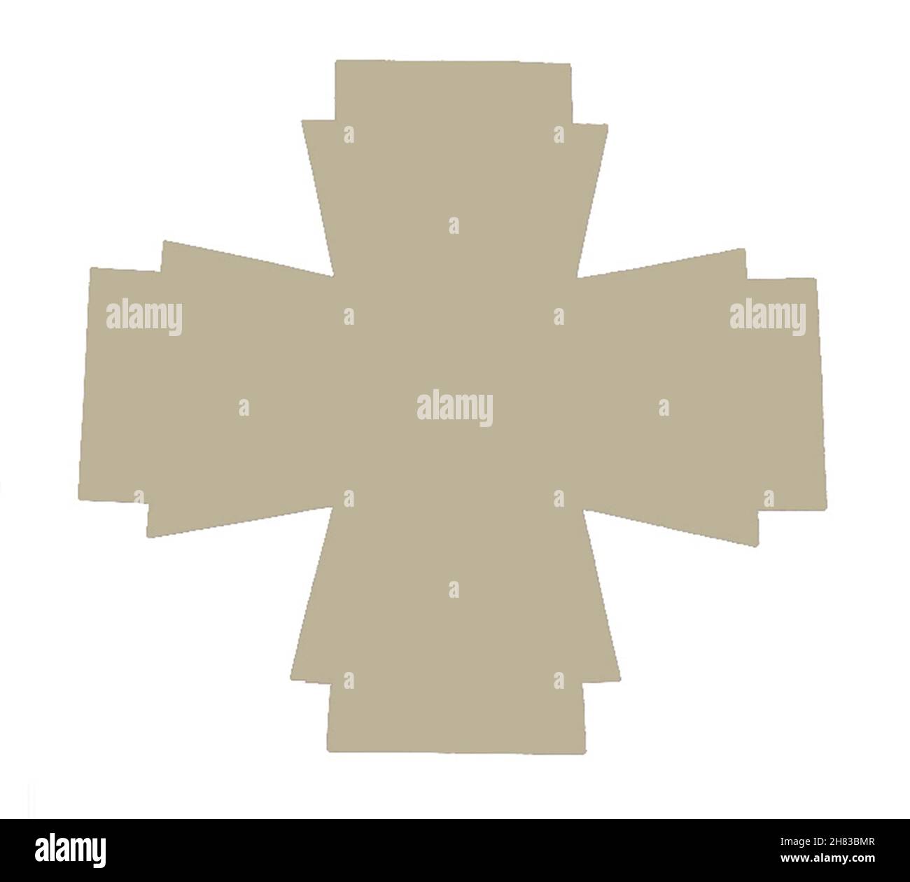 Paper confectionery napkin. White cross shaped parchment napkin ...