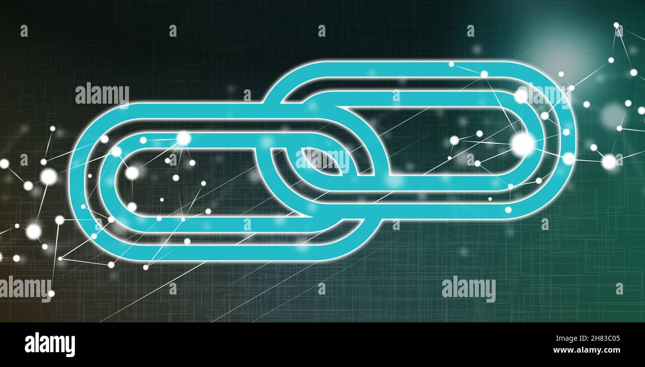 Illustration of a link concept Stock Photo - Alamy