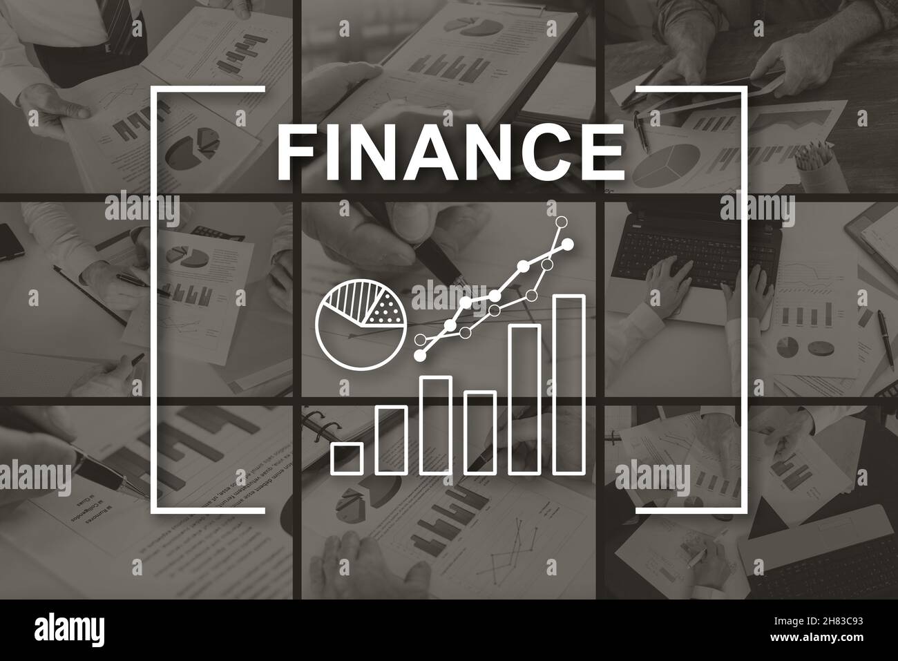 Finance concept illustrated by a picture on background Stock Photo - Alamy