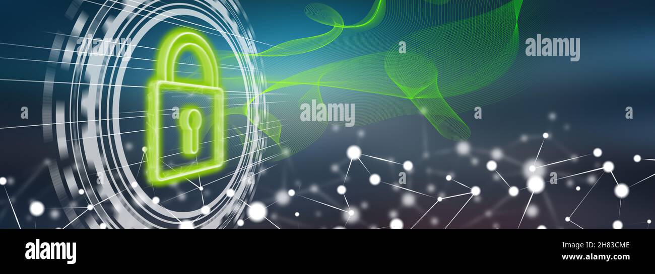 Illustration of a digital security concept Stock Photo - Alamy