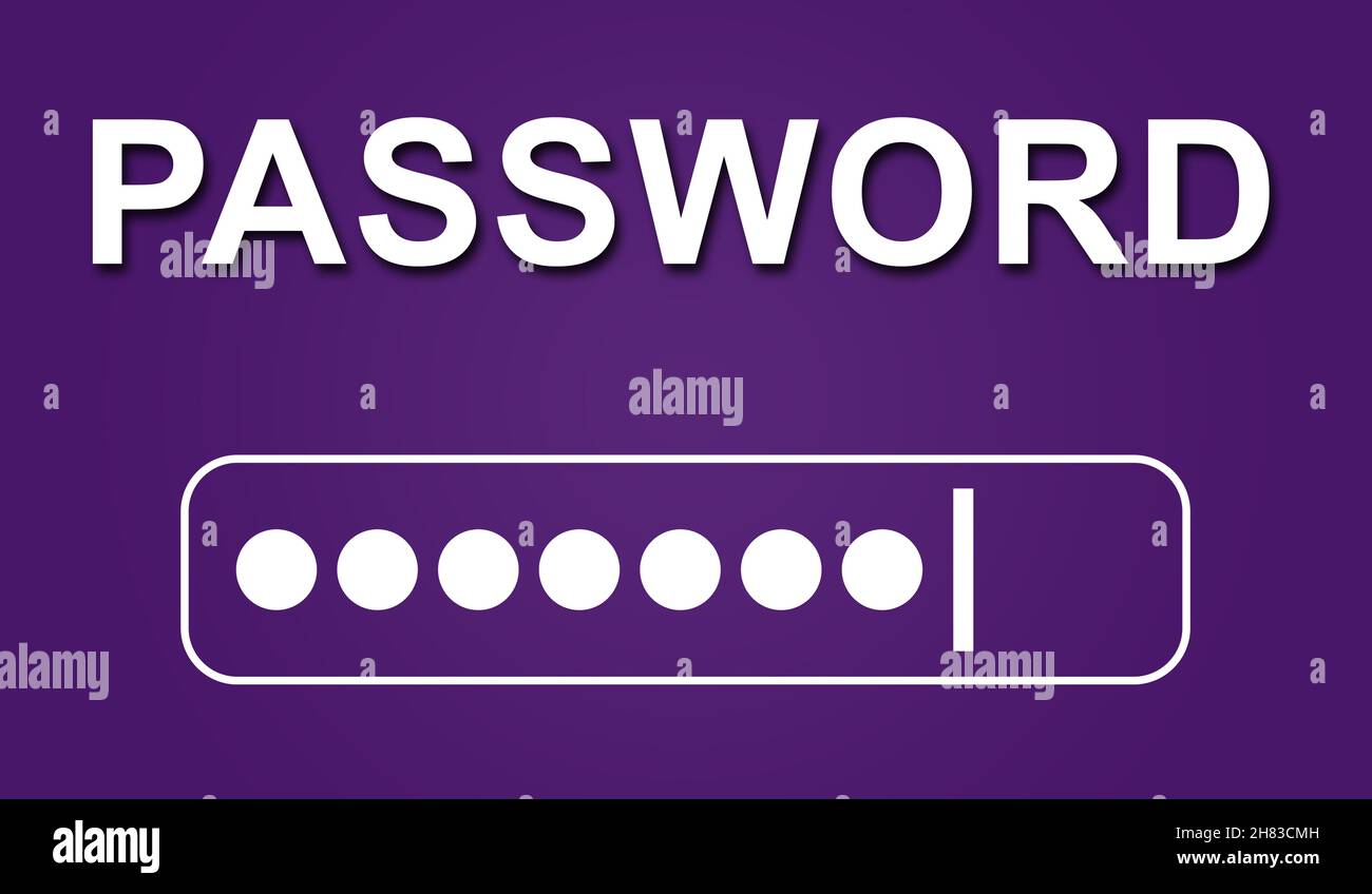 Illustration of a password concept Stock Photo - Alamy