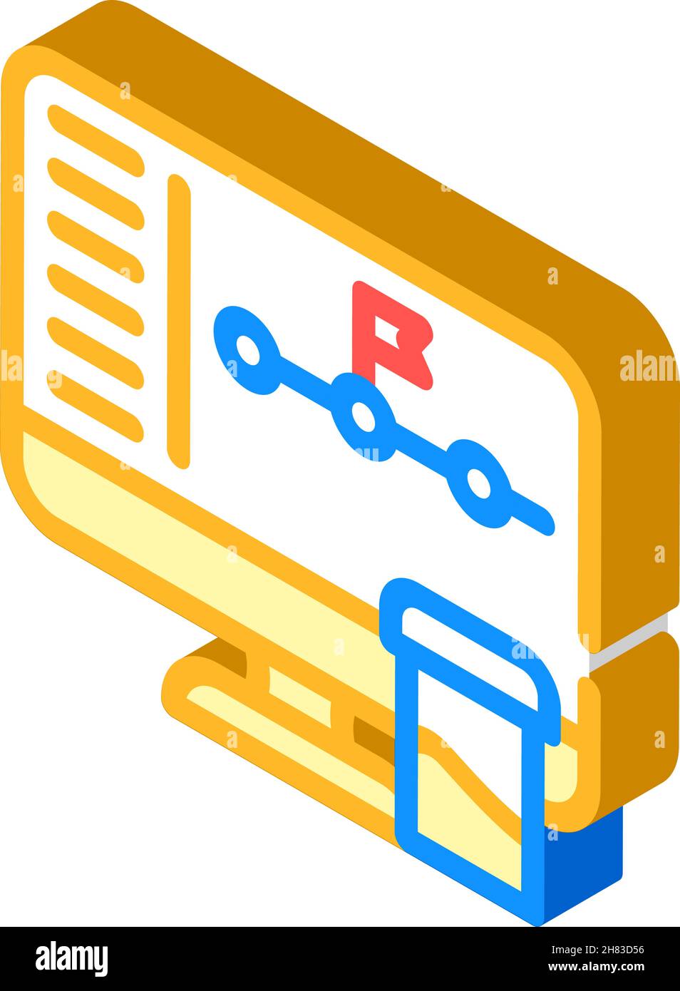 athlete monitoring system isometric icon vector illustration Stock ...