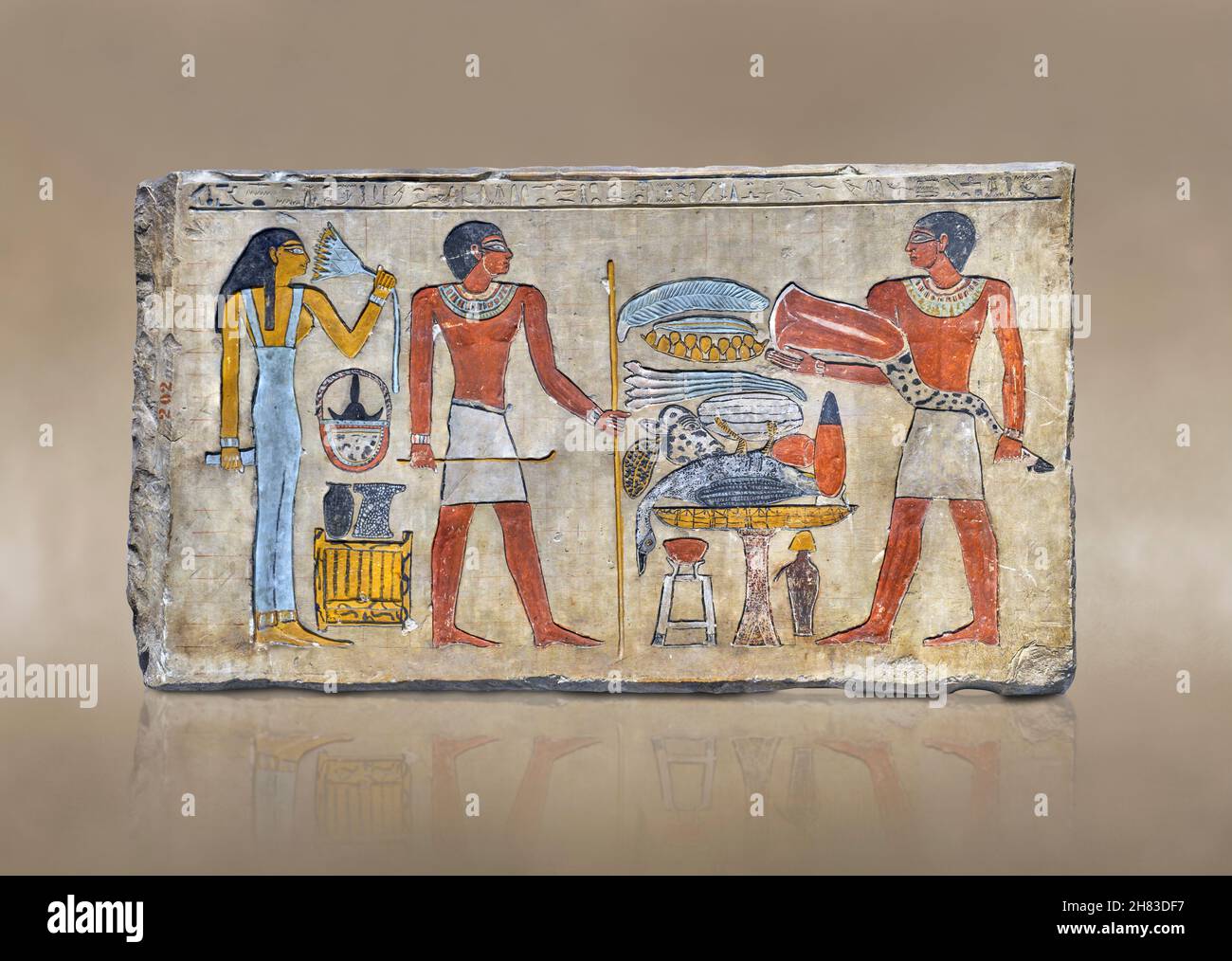 Ancient Egyptian painted relief panel of Cheti and his wife,circa 1980 ...