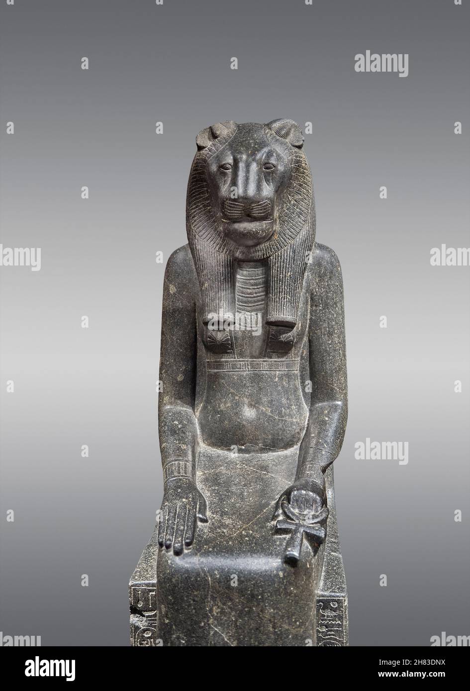 Ancient Egyptian seated statue of the goddess Sakhmet, 1410- 1372 BC ...