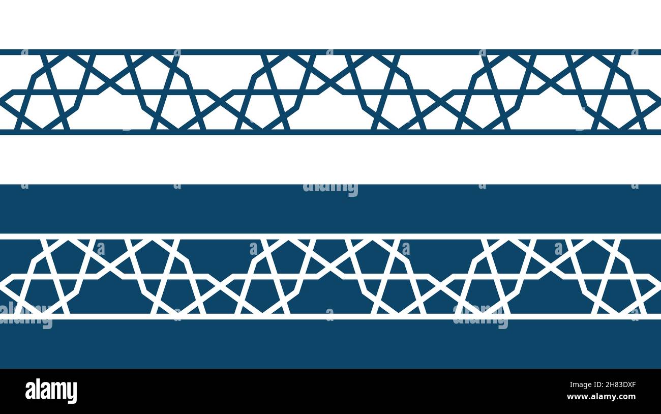 Islamic ornament pattern border for Ramadan card Stock Vector Image ...