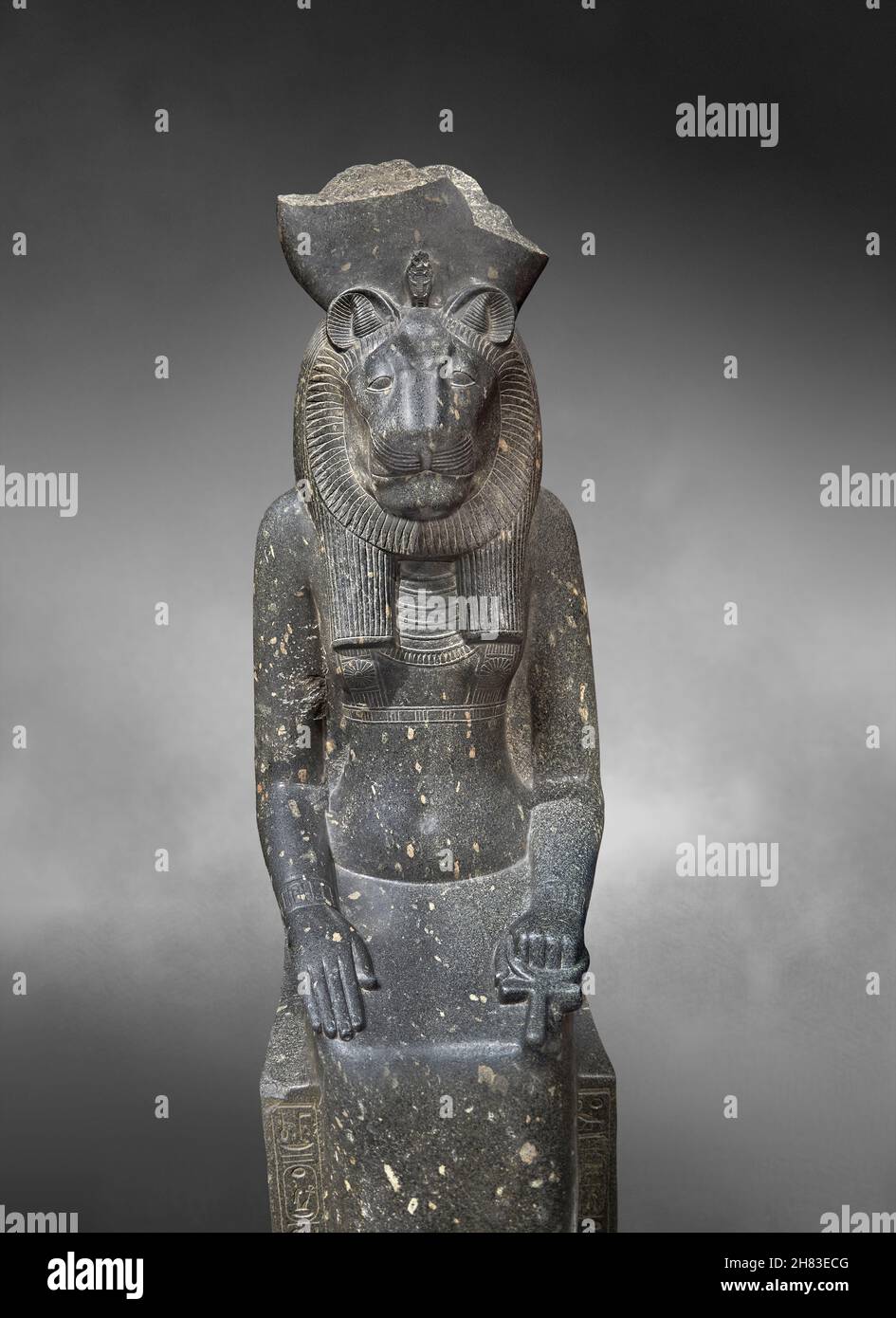 Ancient Egyptian seated statue of the goddess Sakhmet, 1410- 1372 BC ...