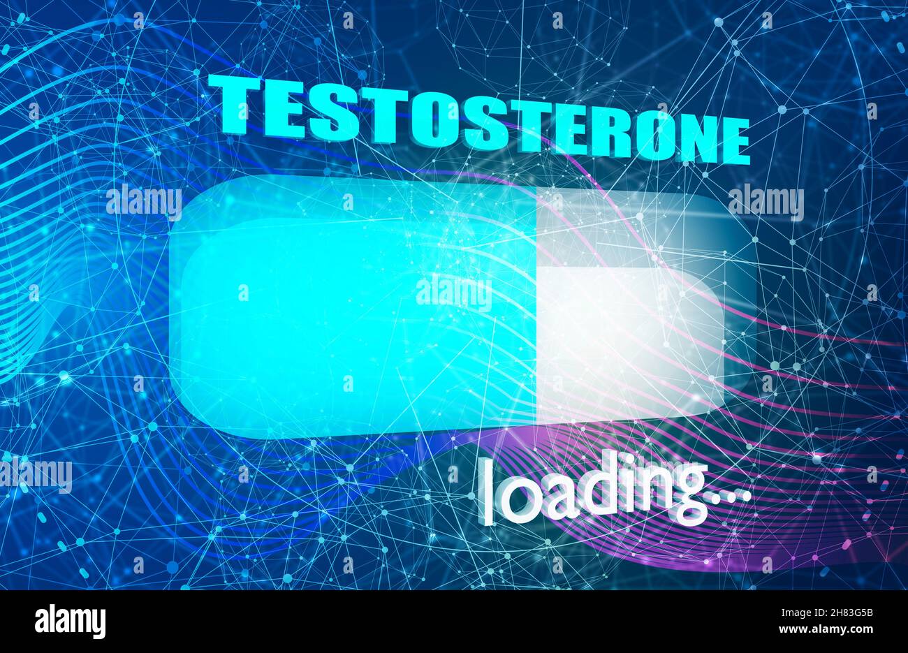 Hormone testosterone level measuring scale. Health care concept ...